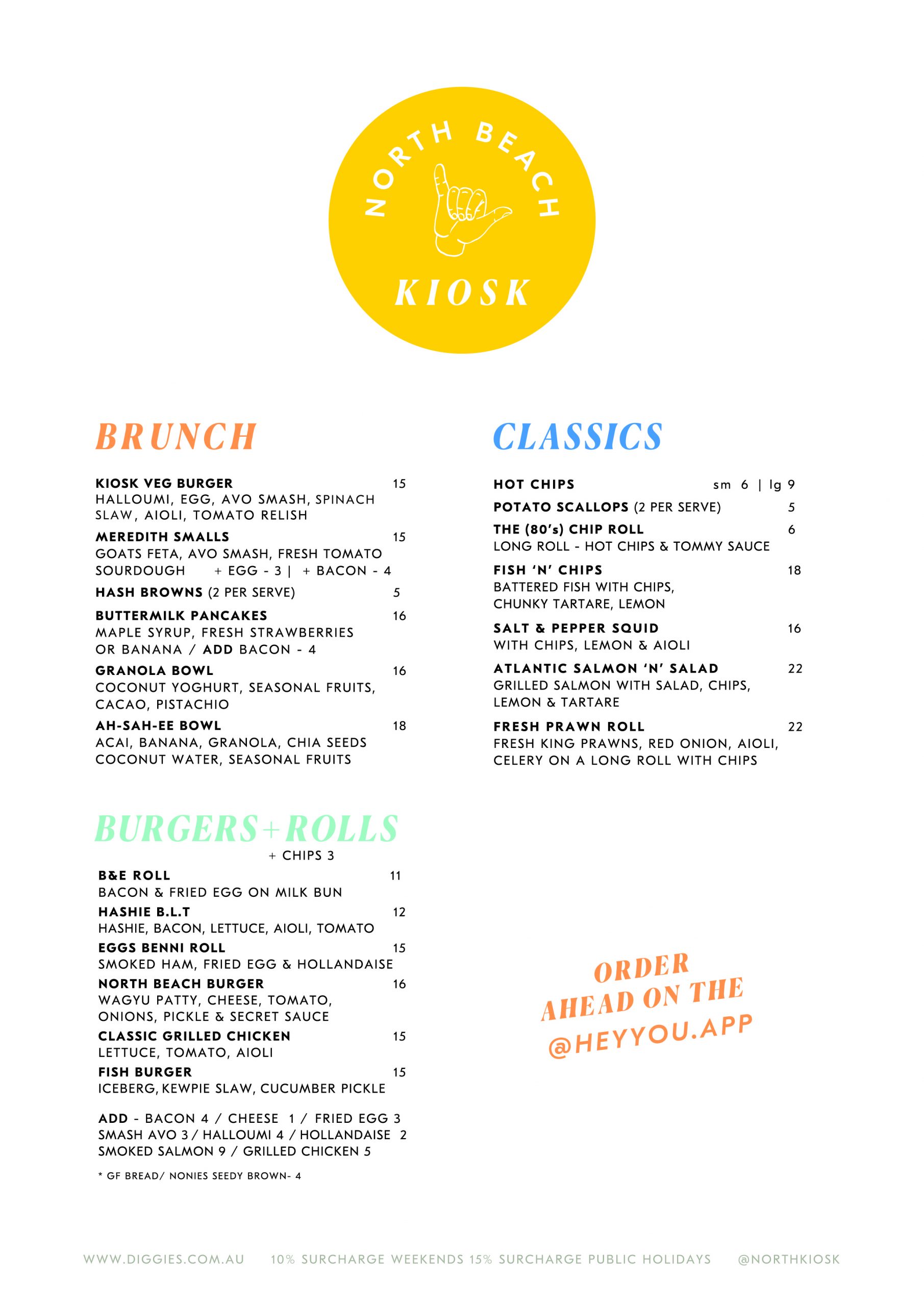 Diggies | Our Menu - Diggies
